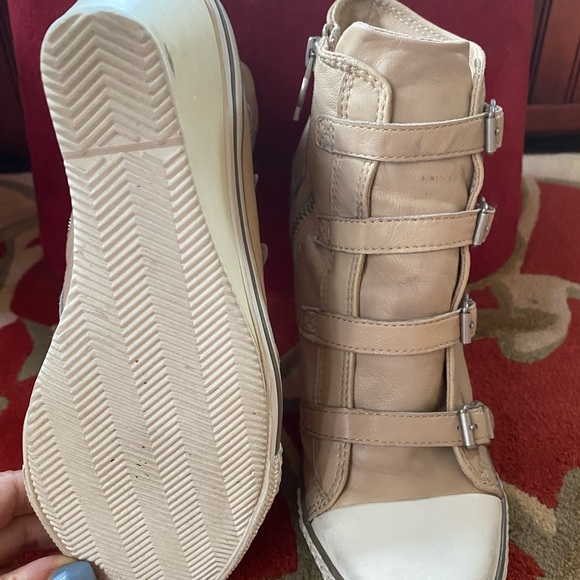 Asn | Shoes | Asn Leather Platform Sneakers Beige | Poshmark